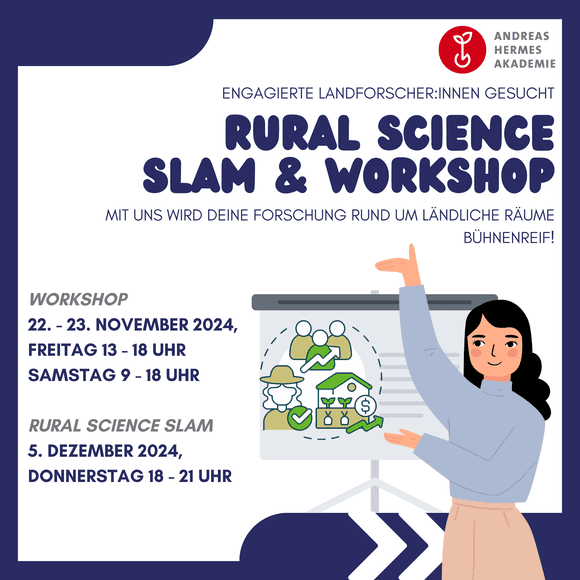 Science Slam Workshop: Ländliche Räume in den Fokus rücken - Andreas Hermes Akademie